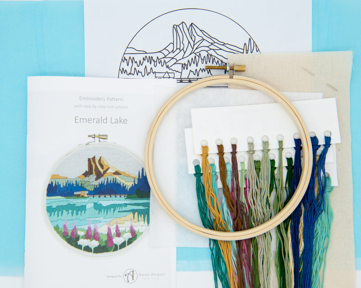 Emerald Lake DIY Embroidery Kit – Angiels Art